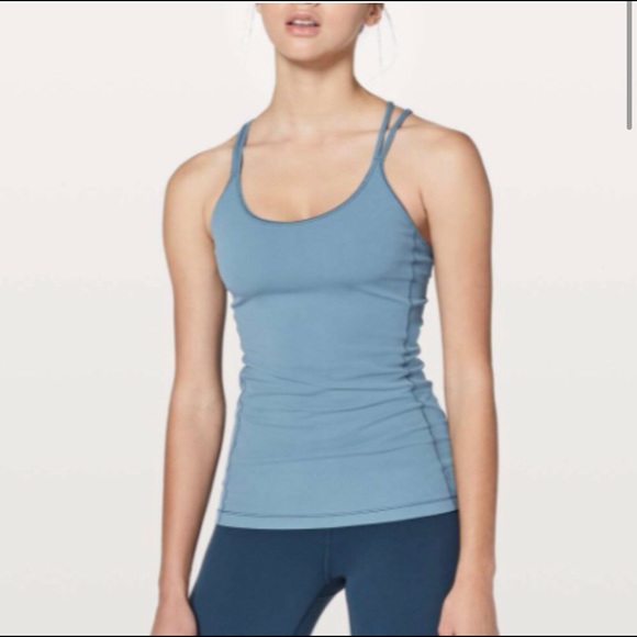 lululemon athletica | Tops | Lululemon Free To Be Tank Slate Blue ...